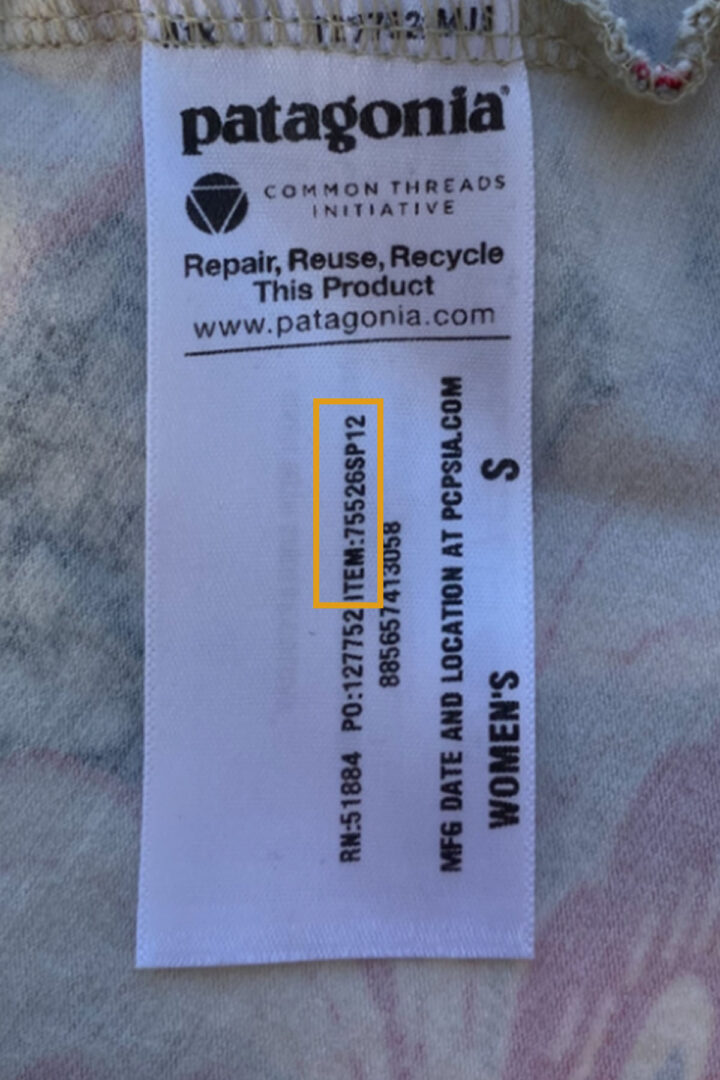 How To Find A Patagonia Style Number In 30 Seconds